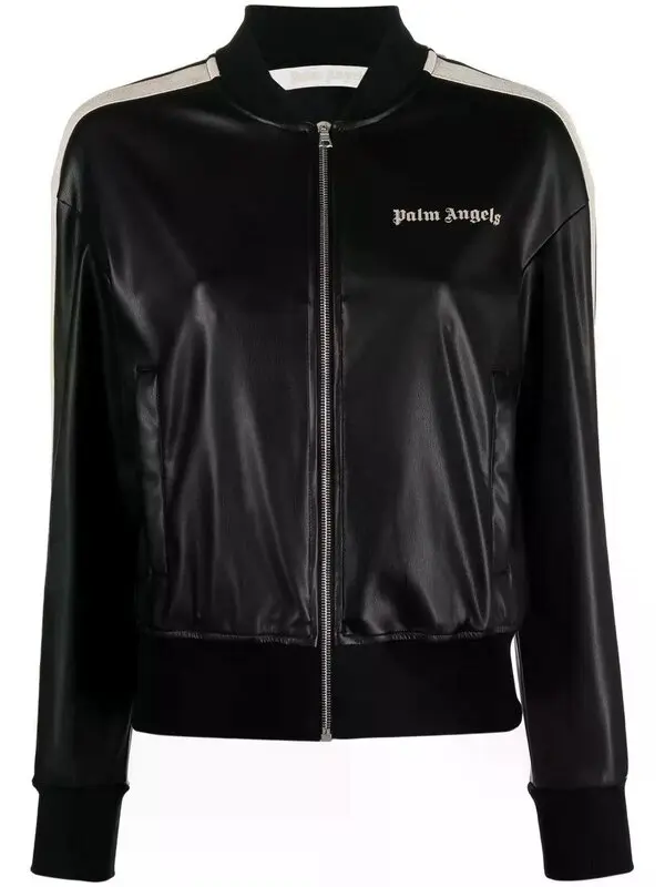 Palm Angels Faux-leather Bomber Jacket