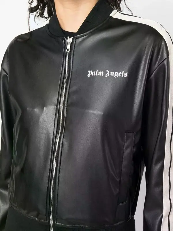 Palm Angels Faux-leather Bomber Jacket