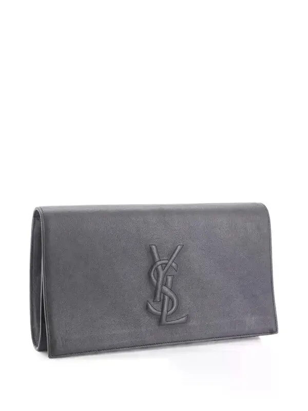 Saint Laurent Belle De Jour Leather Large Clutch Bag