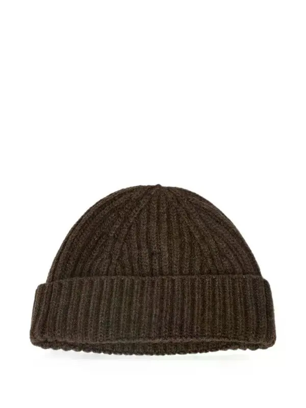 ARAGONA Ribbed-knit Beanie Hat