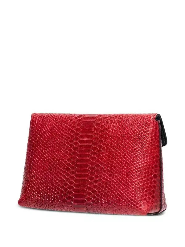 Mulberry Darley Snakeskin-effect Wallet - Red