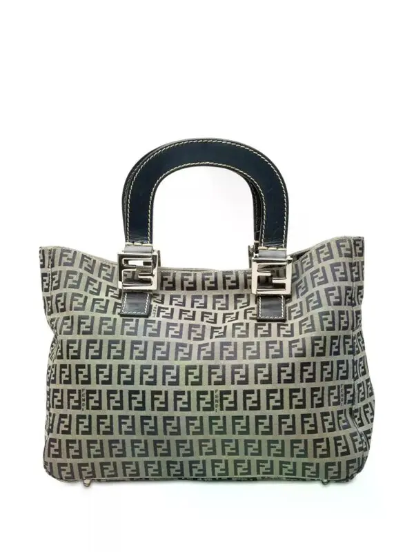 Fendi 2000-2010 Small Zucchino Canvas Twins Tote Bag