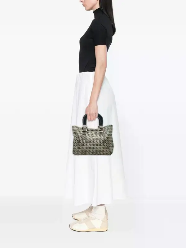 Fendi 2000-2010 Small Zucchino Canvas Twins Tote Bag