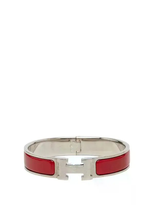 Hermès 2000-2026 Narrow Enamel Clic H Bracelet Pm Costume Bracelet - Red