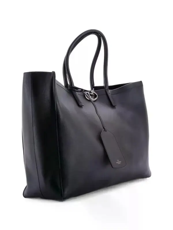 Valentino Garavani Vlogo Locker Leather Large Tote Bag