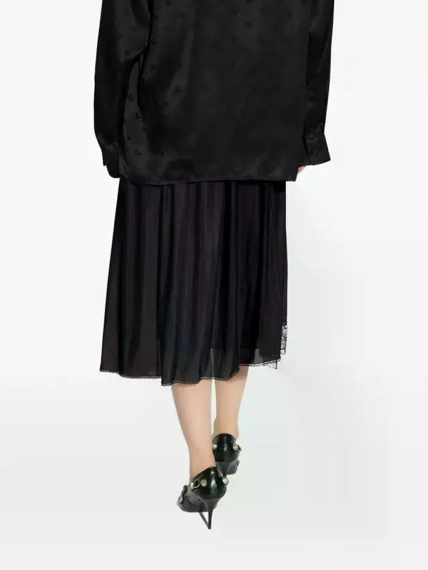 Balenciaga Lace-trim Midi Skirt
