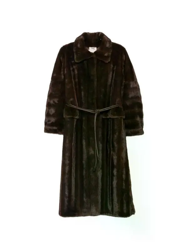VALENTINI 1972 Faux-fur Belted Coat