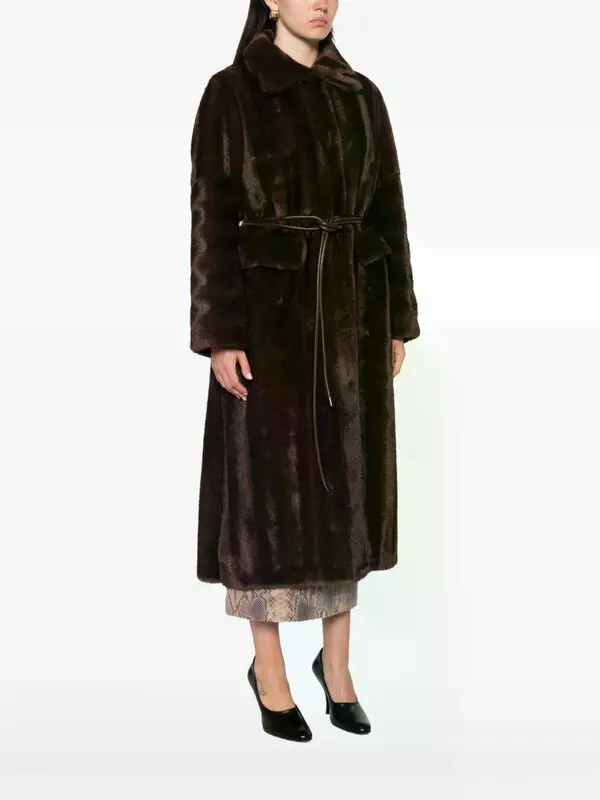 VALENTINI 1972 Faux-fur Belted Coat
