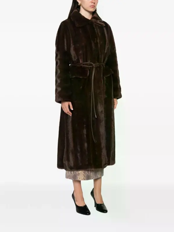 VALENTINI 1972 Faux-fur Belted Coat