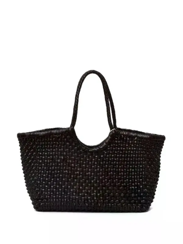 Dragon Diffusion Nantucket Cactus Woven Leather Tote Bag