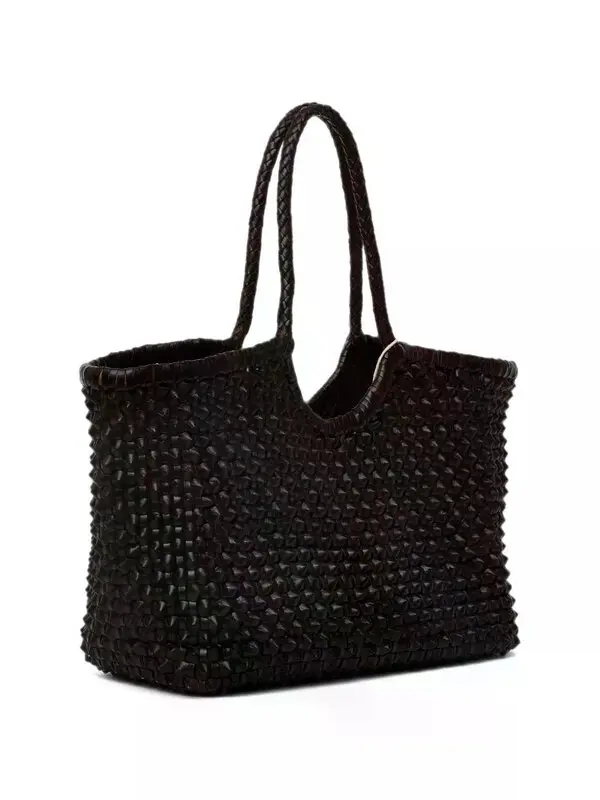 Dragon Diffusion Nantucket Cactus Woven Leather Tote Bag