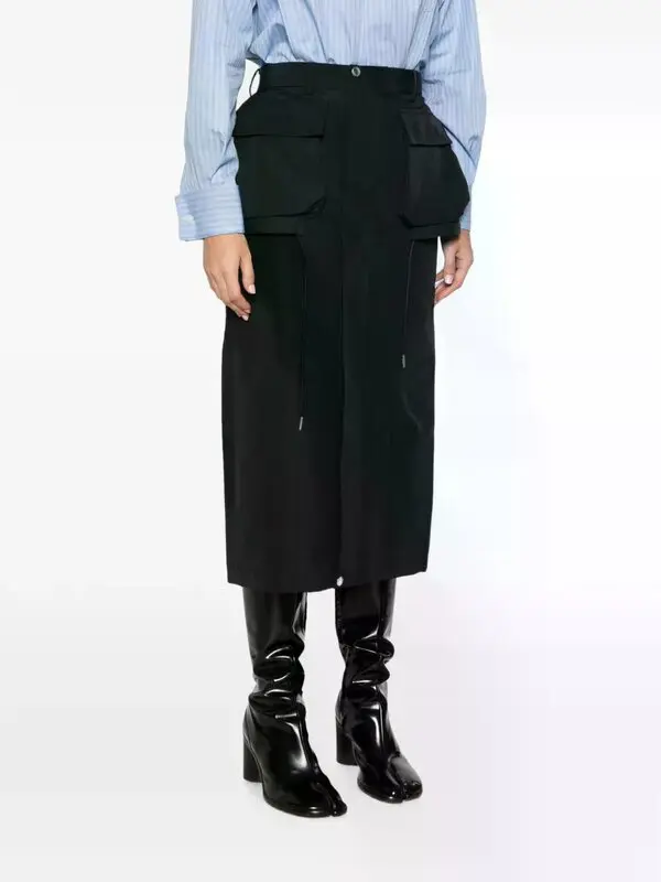 Sacai Utility-pocket Peplum Midi Skirt
