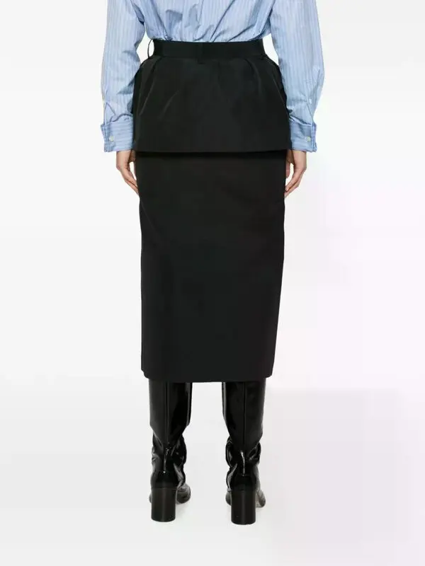 Sacai Utility-pocket Peplum Midi Skirt