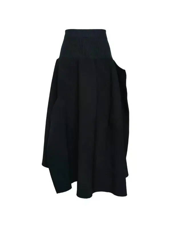 CFCL Pottery-crease Asymmetric Midi Skirt