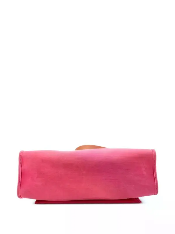 Hermès Herbag Zip Leather And Toile 31 Shoulder Bag - Pink