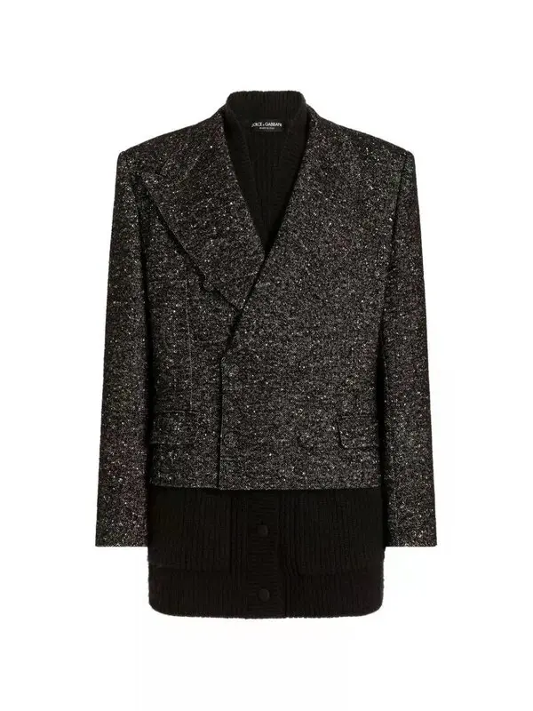 Dolce & Gabbana Sicilia Double-breasted Jacket In Textured Wool