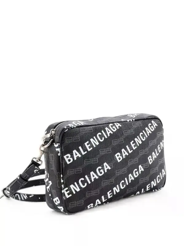 Balenciaga Signature Camera Bag Bb Monogram Coated Canvas Medium Crossbody Bag