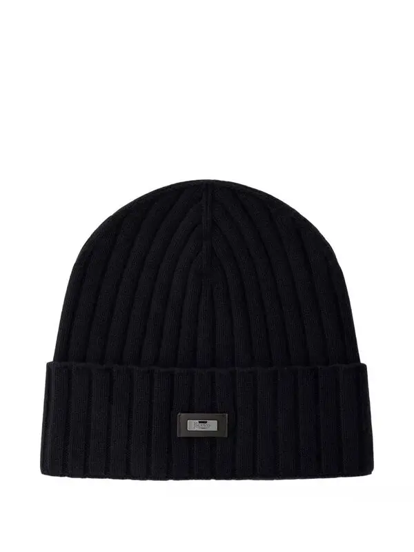 Herno Ribbed-knit Beanie Hat