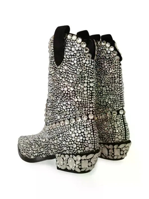 Dolce & Gabbana Crystal-embellished Cowboy Boots