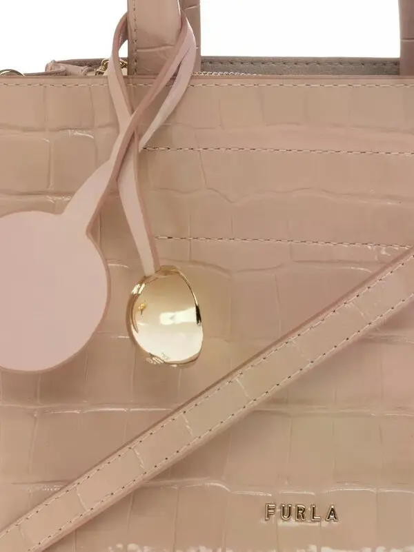 Furla Divide Croc-effect Leather Mini Bag