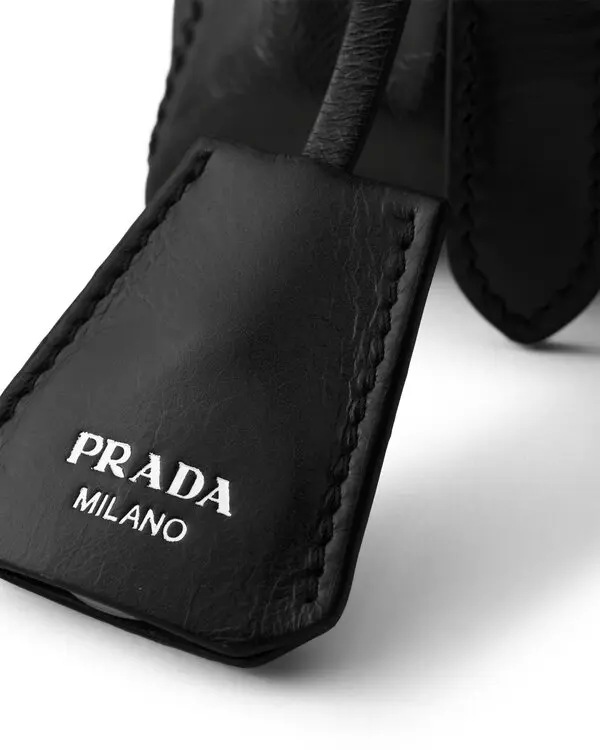 Prada Aimèe Medium Leather Shoulder Bag - Black