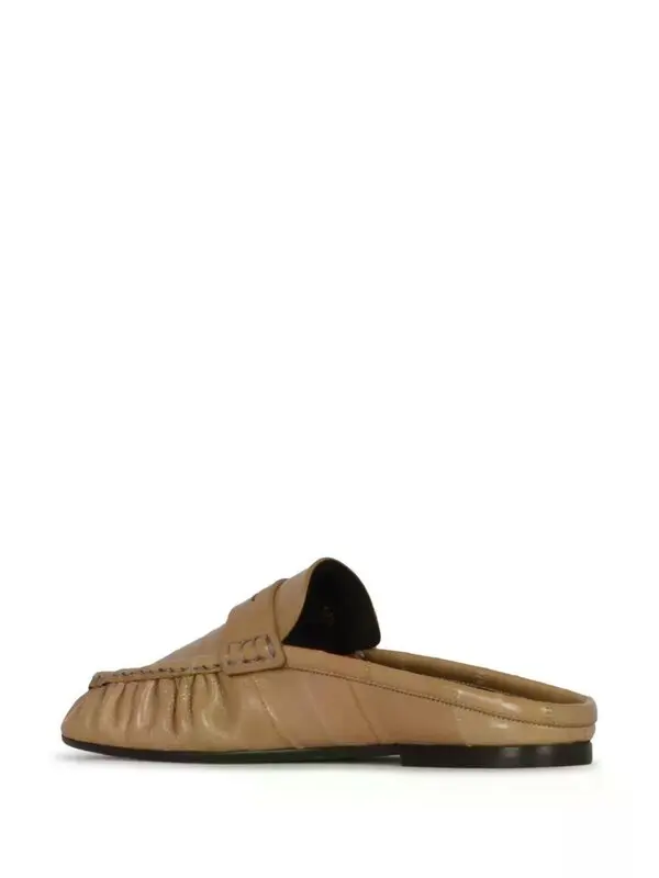 Saint Laurent Le Loafer Mules In Hagfish - Neutrals