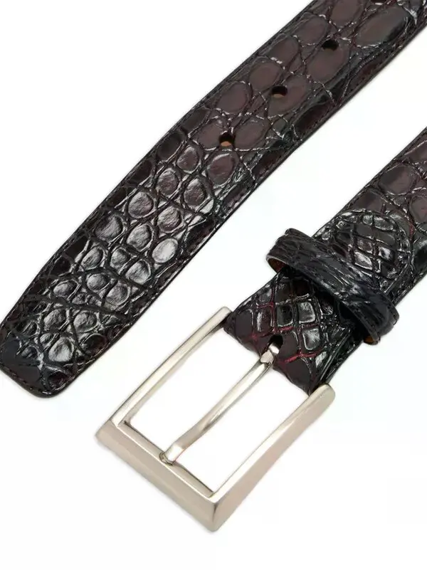 Magnanni Cocoarcade Crocodile-embossed Leather Belt
