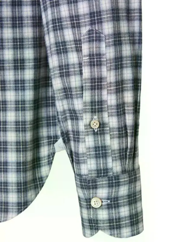 LUIGI BORRELLI Check-print Long-sleeved Shirt