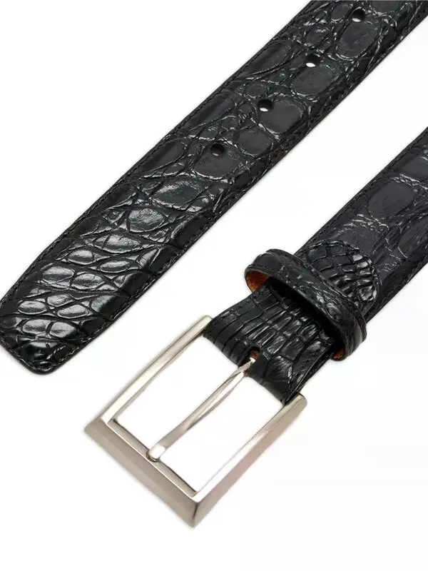 Magnanni Cocoarcade Leather Belt - Black