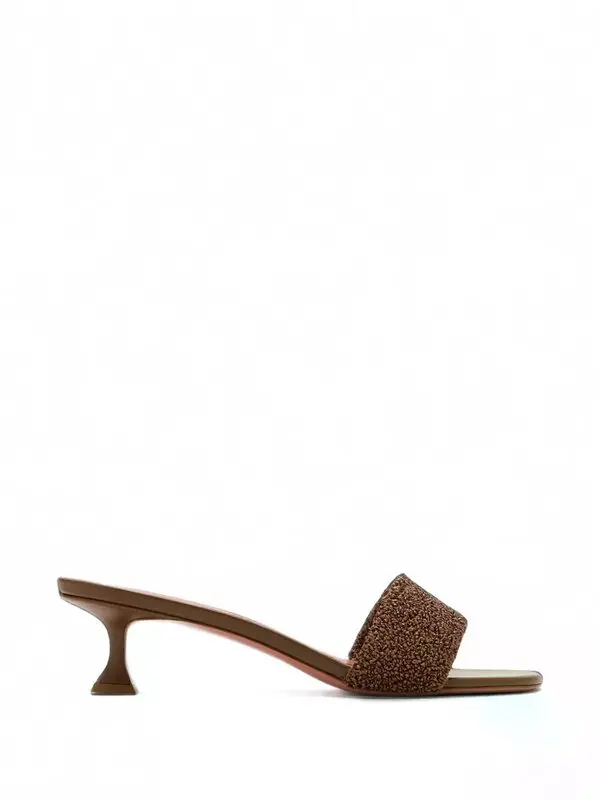 Amina Muaddi Andreea Raffia Sandals