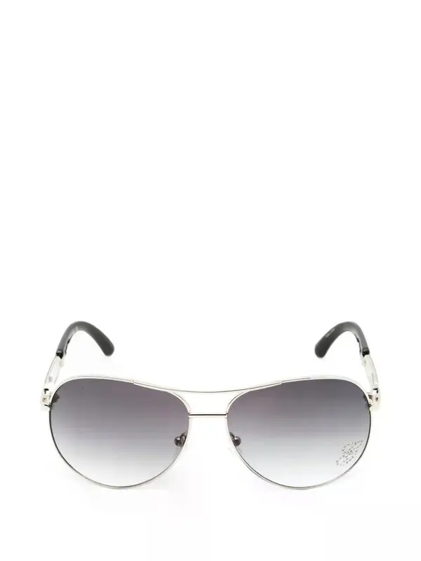 Guess Gradient-lens Pilot-frame Sunglasses - Silver