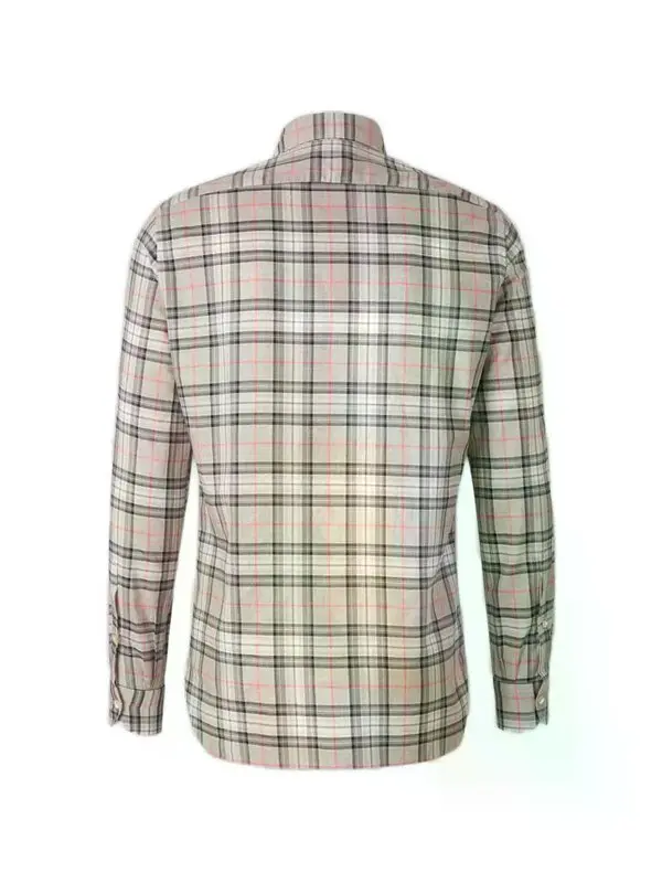 LUIGI BORRELLI Check-print Long-sleeve Shirt