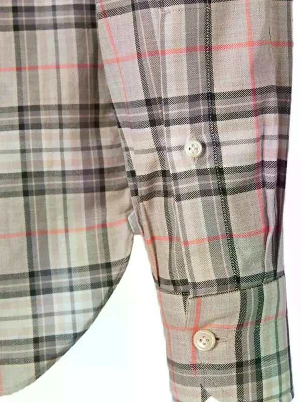 LUIGI BORRELLI Check-print Long-sleeve Shirt
