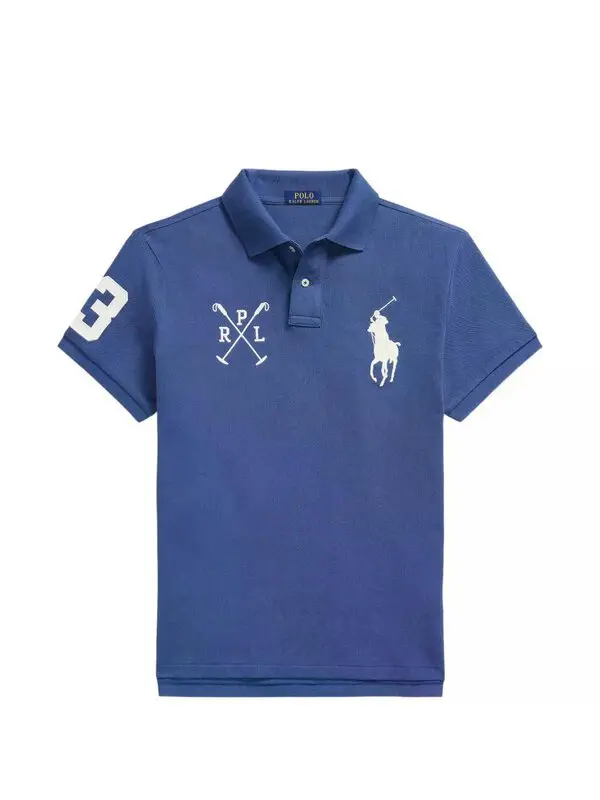 Polo Ralph Lauren Logo-embroidered Piqué Polo Shirt - Blue