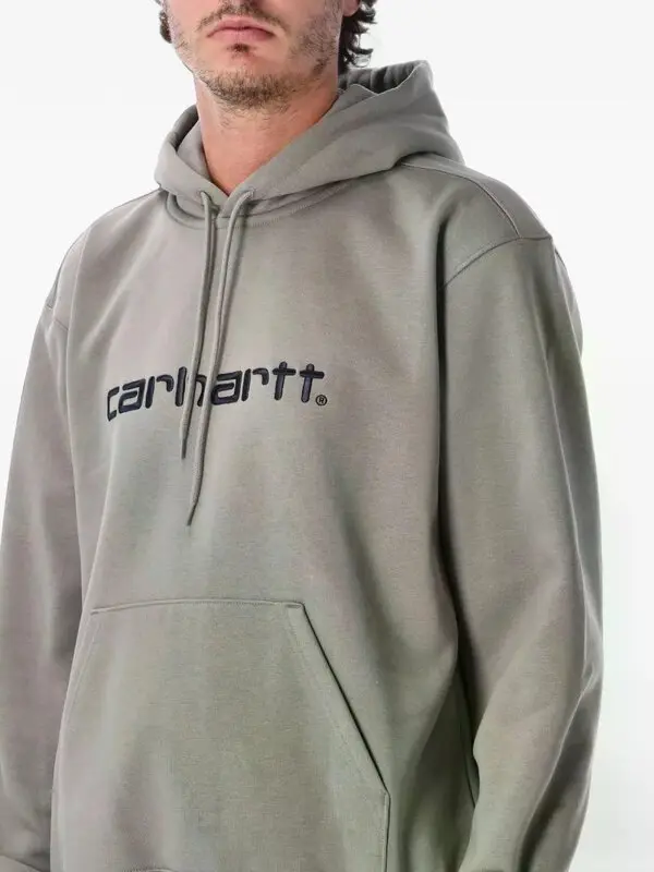 Carhartt Work In Progress Logo-embroidered Drawstring Hoodie
