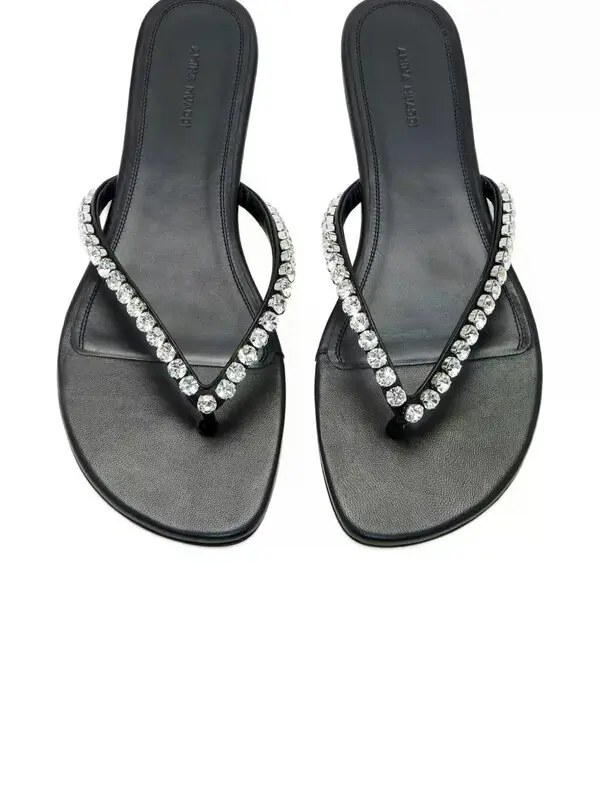 Amina Muaddi Gigi Crystal-embellished Thong Sandals