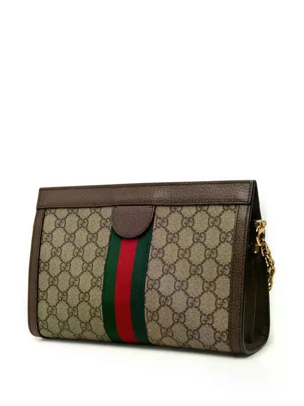 Gucci 2016-2026 Small Gg Supreme Web Ophidia Chain Crossbody Bag - Neutrals