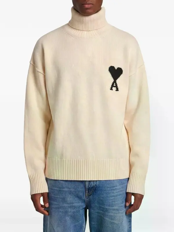 AMI Paris De Coeur Turtleneck Sweater