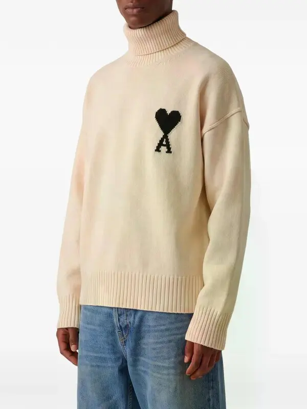 AMI Paris De Coeur Turtleneck Sweater