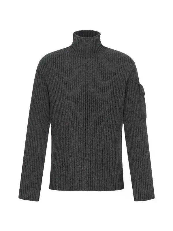 AMOMENTO Ribbed Velvet-knit Sweater - Grey
