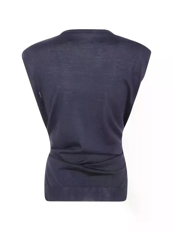 NUUR Belted Sleeveless Sweater