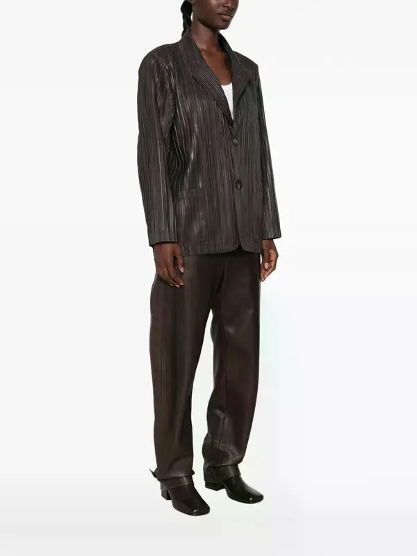 GONGDID DESIGN Plissé-effect Blazer