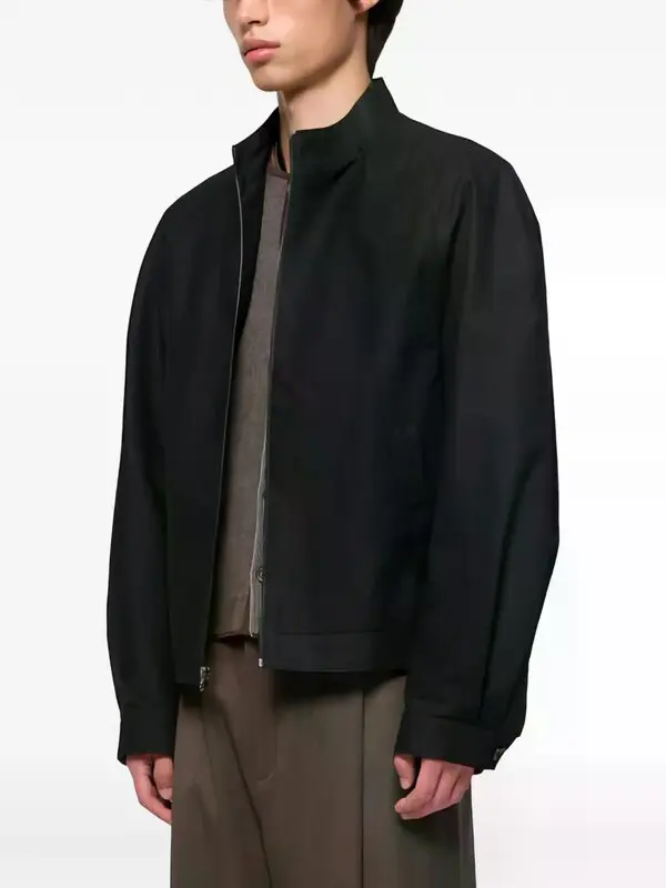 AMOMENTO Curved-sleeve Cotton Jacket