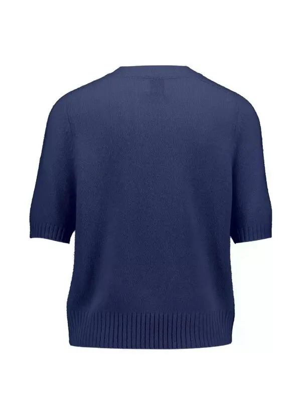 ALLUDE Short-sleeve Crew-neck Sweater