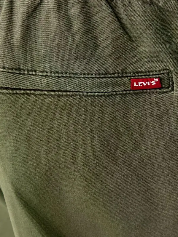 LEVI'S Boxer Elasticated-waist Logo-patch Shorts - Green
