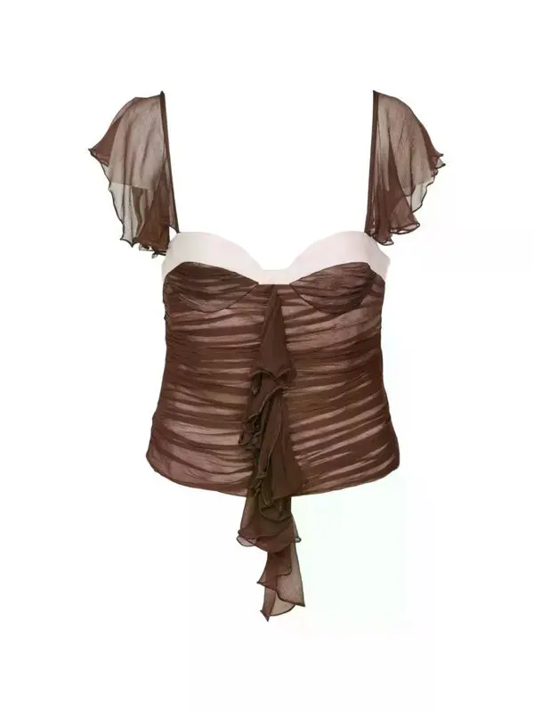 STOLEN STORES Ruffled Ruched Top