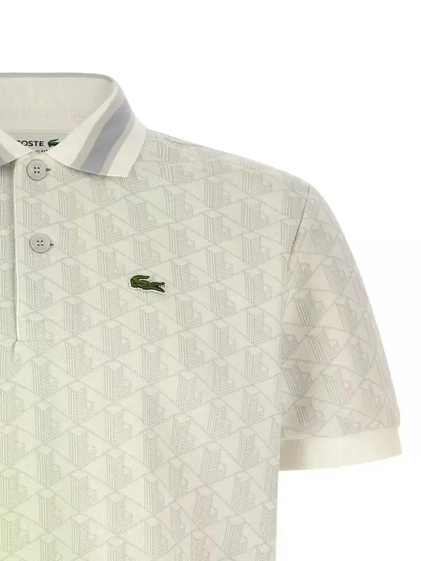 Lacoste Classic Monogram-jacquard Polo Shirt
