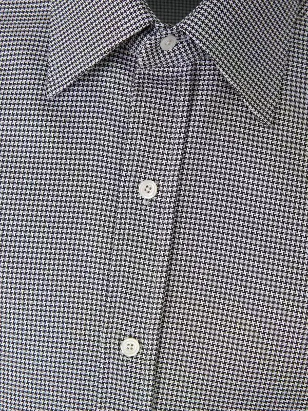 TOM FORD Houndstooth-pattern Long-sleeve Shirt