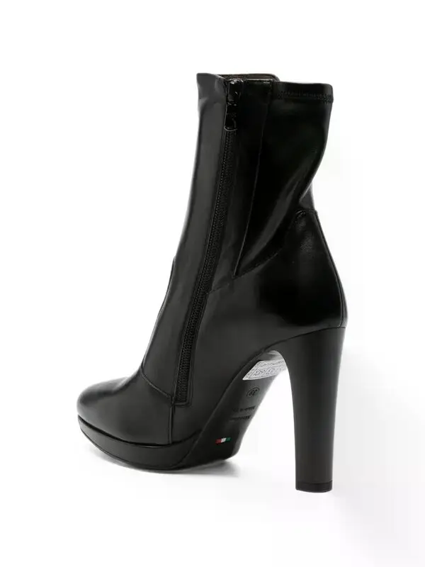 NEROGIARDINI Platform Leather Ankle Boots