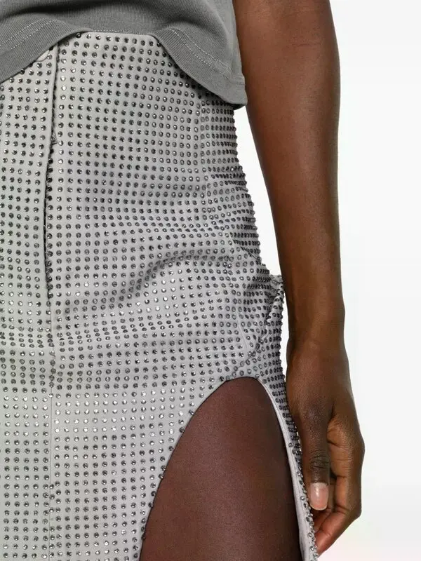MITILIANE COUTURE Rhinestone-embellished Cut-out Mini Skirt